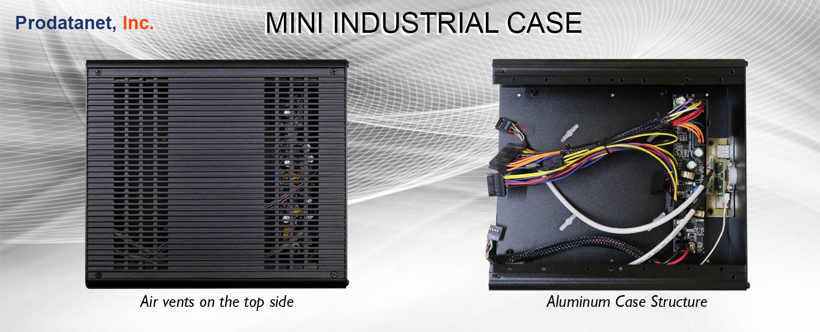 Mini Industrial PC Case/Firewall Case w/ PSU & 2 SATA | e-Netdata